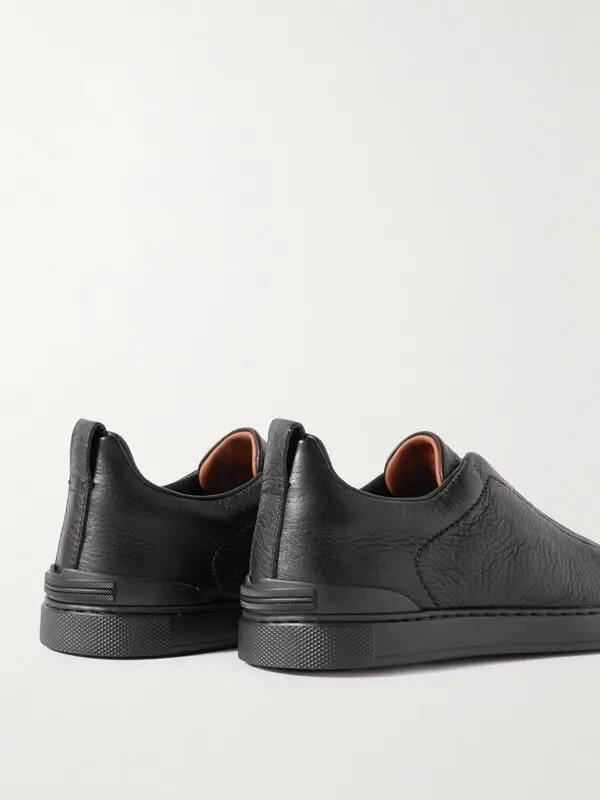 Zegna Triple Stitch™ Full-grain Deerskin Slip-on Sneakers