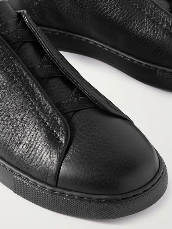 Zegna Triple Stitch™ Full-grain Deerskin Slip-on Sneakers