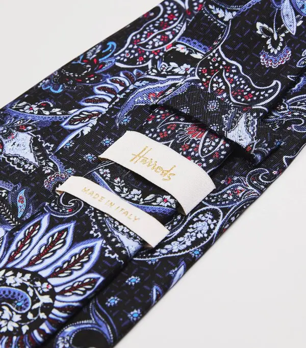 Harrods Paisley Print Standard Neck Tie