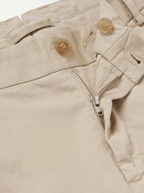 Sunspel Straight-leg Garment-dyed Cotton-blend Twill Chinos - Neutrals