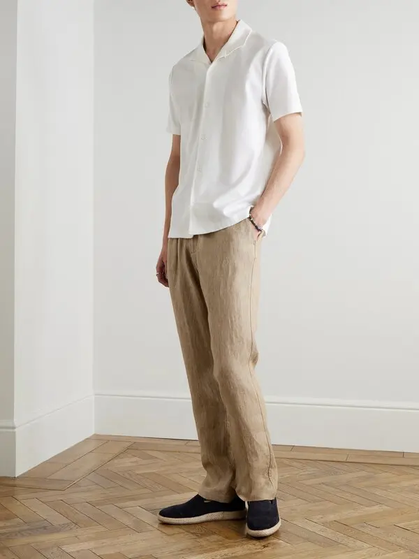 Sunspel Convertible-collar Cotton-piqué Polo Shirt