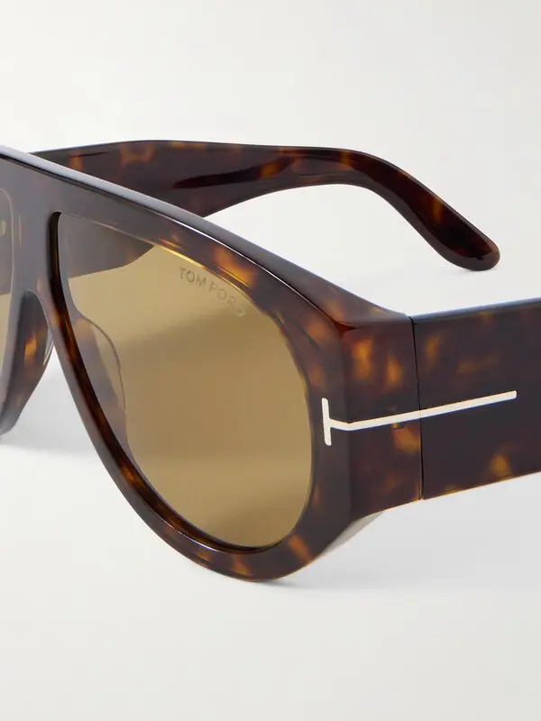 TOM FORD Bronson Aviator-style Sunglasses - Tortoiseshell