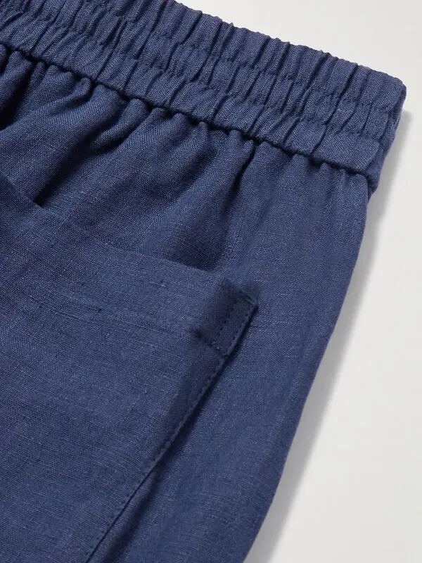 Sunspel Slim-fit Straight-leg Linen Trousers