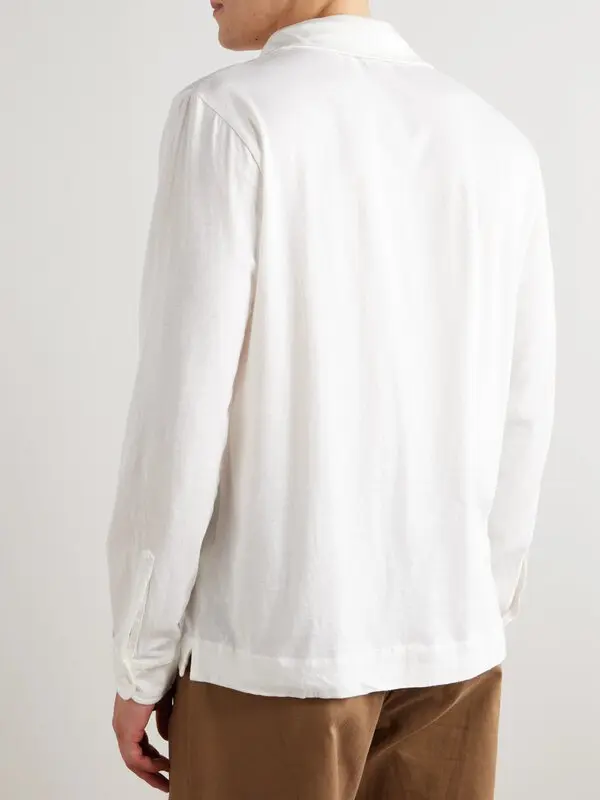 Massimo Alba Ischia Cotton And Cashmere-blend Jersey Polo Shirt