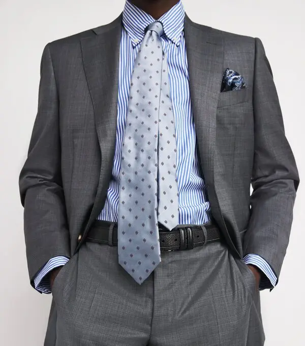 Harrods Silk Jacquard Standard Tie - Blue