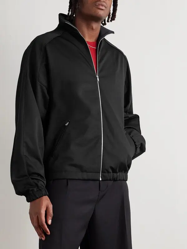 JIL SANDER Cotton-blend Jersey Zip-up Sweatshirt