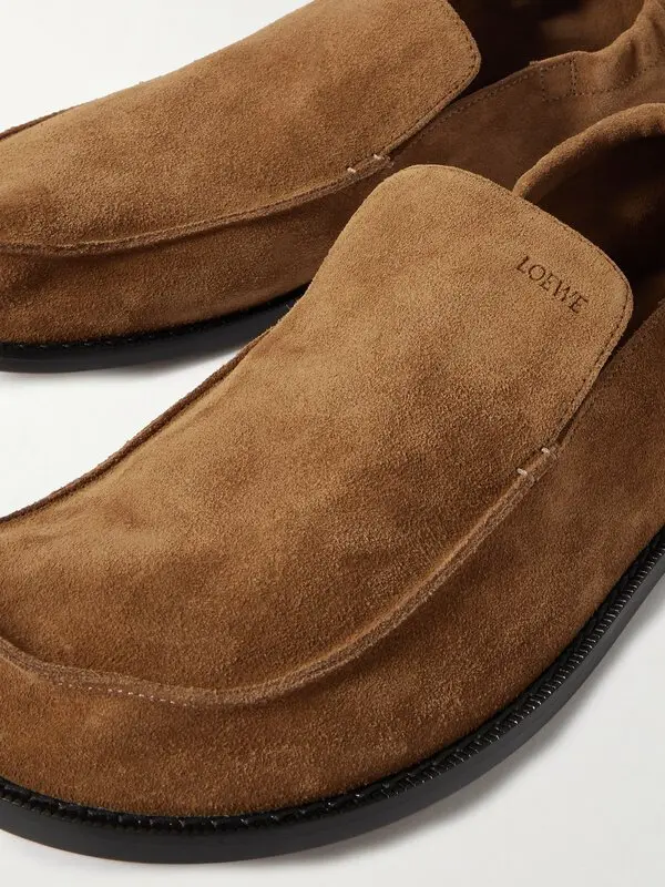 Loewe Flex Suede Loafers - Brown