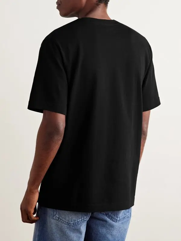 Jacquemus Logo-appliquéd Cotton-jersey T-shirt - Black