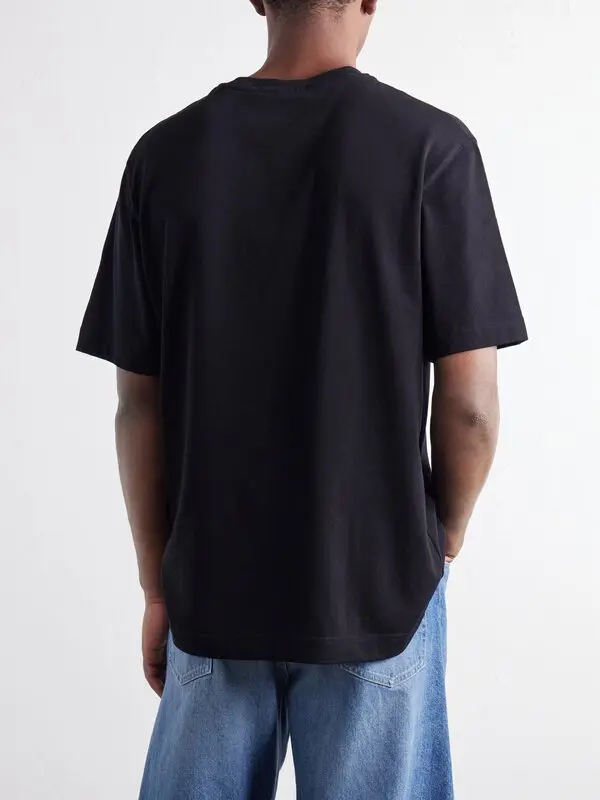 Jacquemus Logo-appliquéd Cotton-jersey T-shirt - Black
