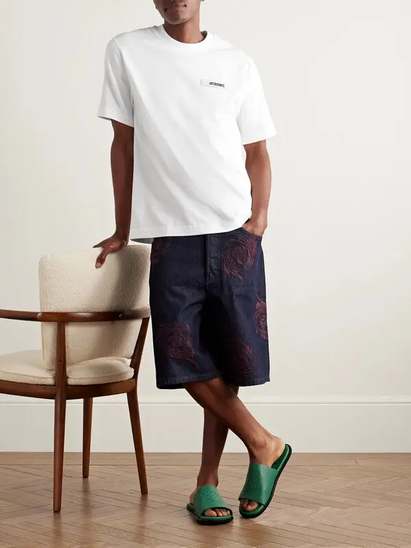 Jacquemus Logo-appliquéd Cotton-jersey T-shirt - White
