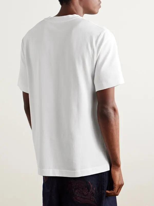 Jacquemus Logo-appliquéd Cotton-jersey T-shirt - White