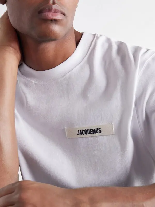 Jacquemus Logo-appliquéd Cotton-jersey T-shirt - White