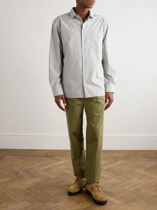 A.p.c. Pieter Straight-leg Pleated Cotton Trousers