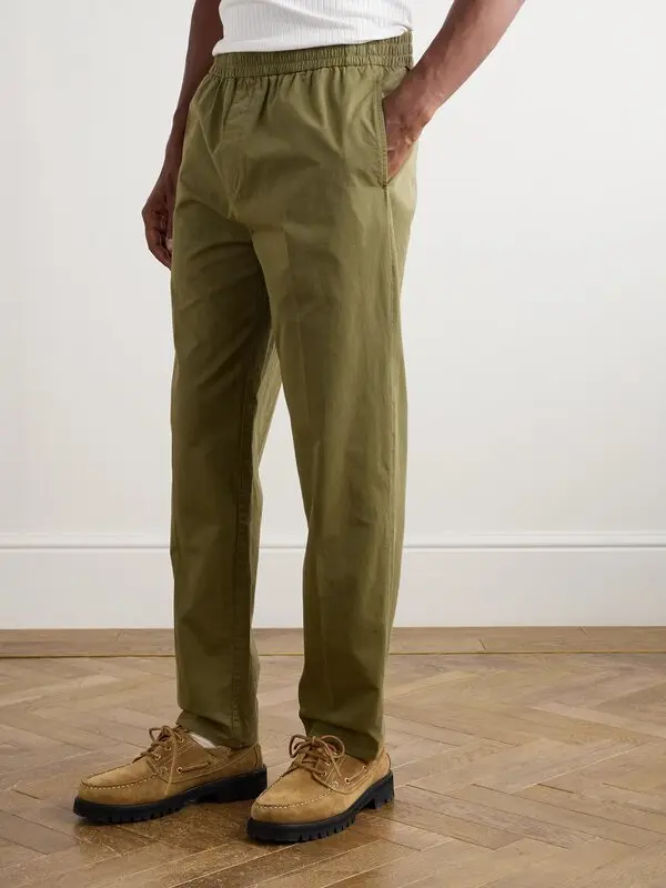 A.p.c. Pieter Straight-leg Pleated Cotton Trousers