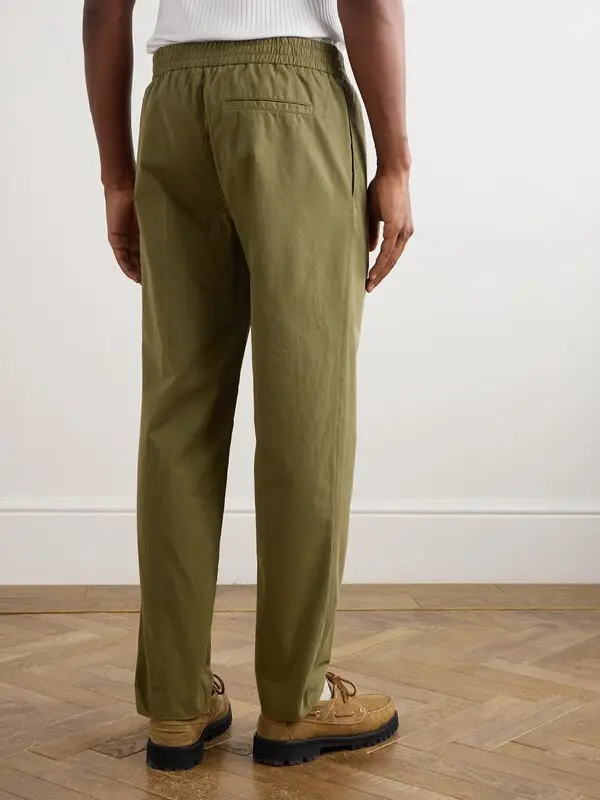 A.p.c. Pieter Straight-leg Pleated Cotton Trousers