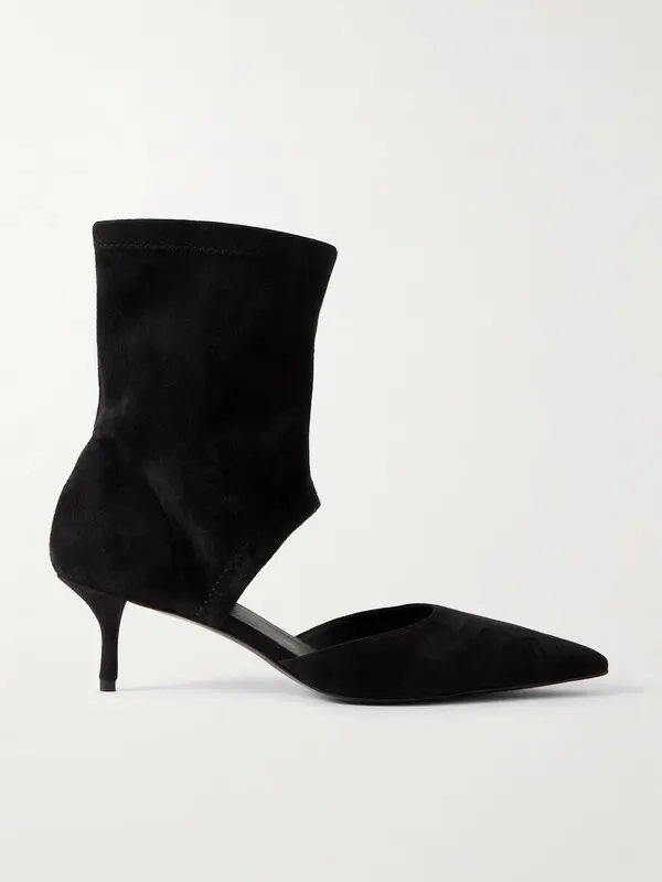Alaïa 55 Cutout Suede Ankle Boots