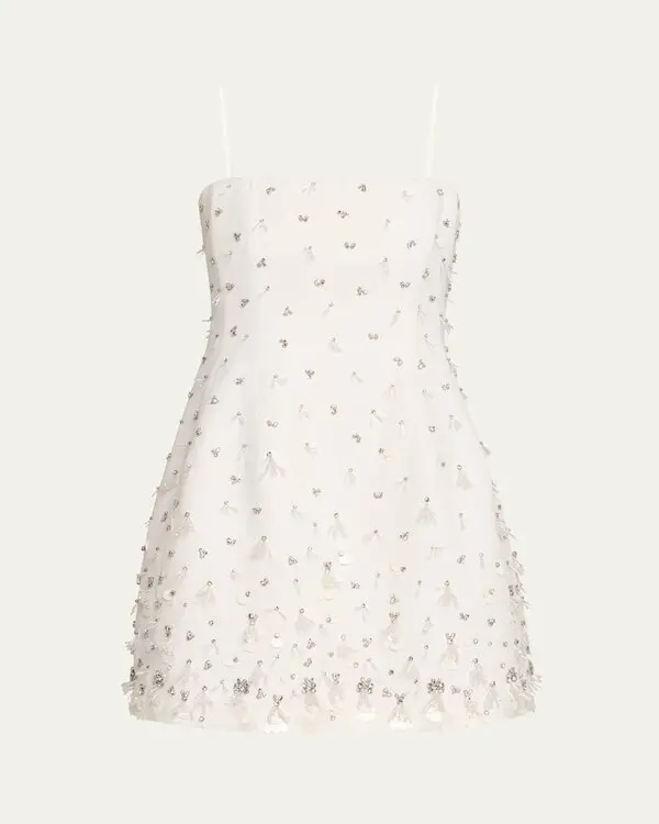 Simkhai Yasmin Embellished Mini Dress - Ivory