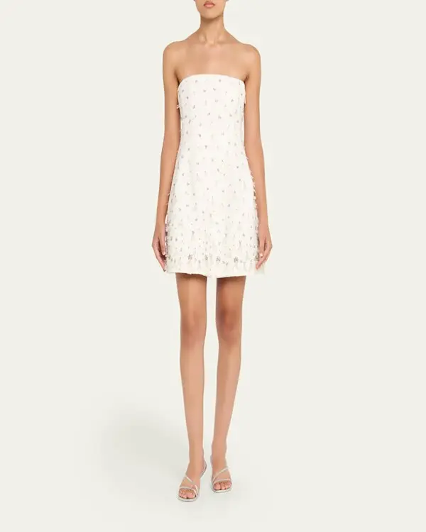 Simkhai Yasmin Embellished Mini Dress - Ivory