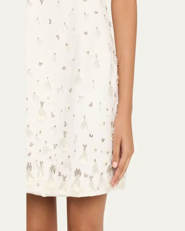 Simkhai Yasmin Embellished Mini Dress - Ivory