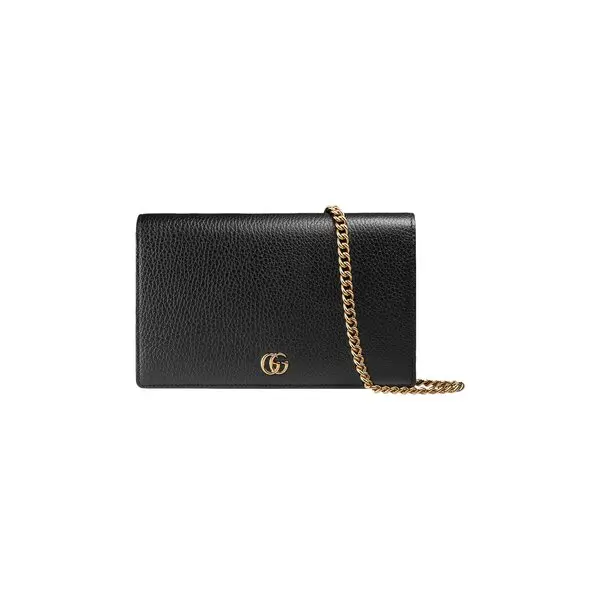 Gucci Gg Marmont Leather Mini Chain Bag