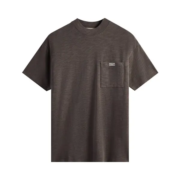 Kith Mock Neck Pocket Tee - Brown