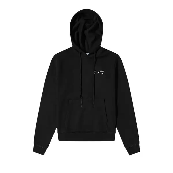Off-White Logo Slim Hoodie - Black