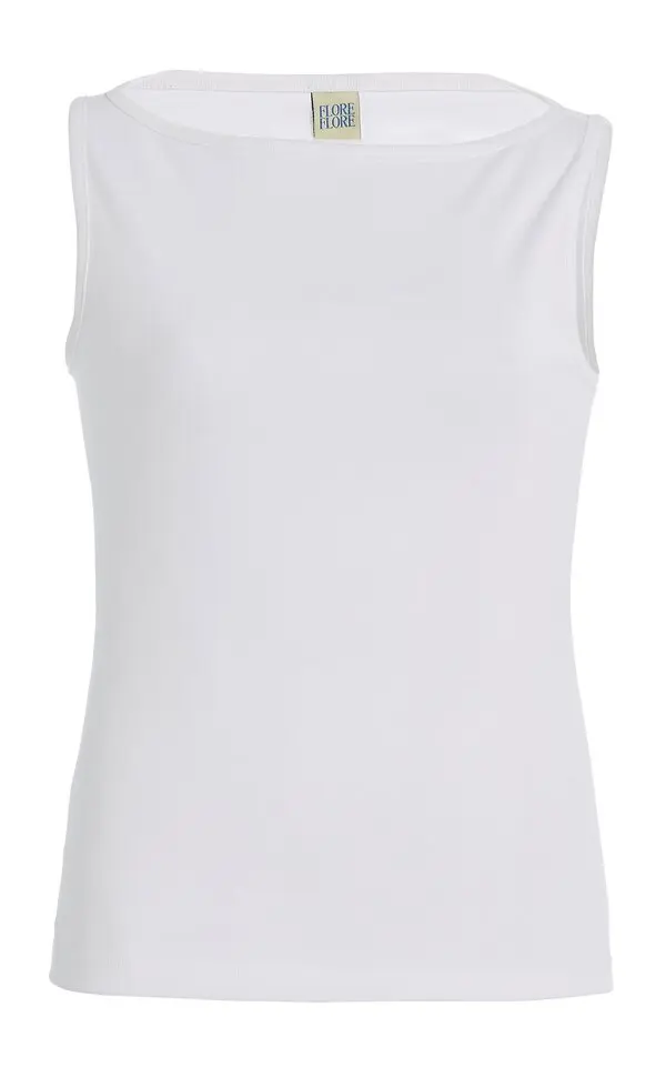 FLORE FLORE Timmi Cotton Tank Top - White