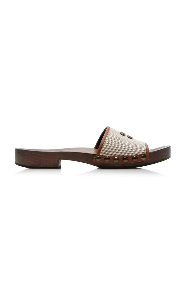 Miu Miu Canvas Clogs - Neutral