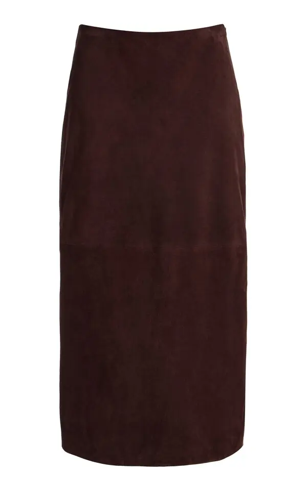 KALLMEYER Emilee Leather Pencil Skirt - Brown