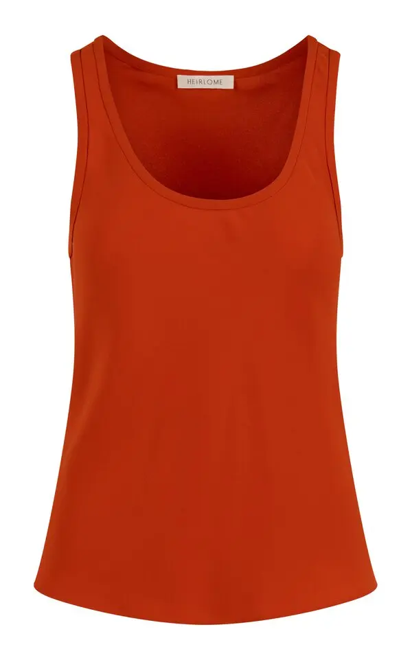 HEIRLOME Adau Silk Tank Top - Orange