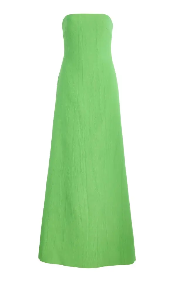 Monique Lhuillier Strapless A-line Gown - Green