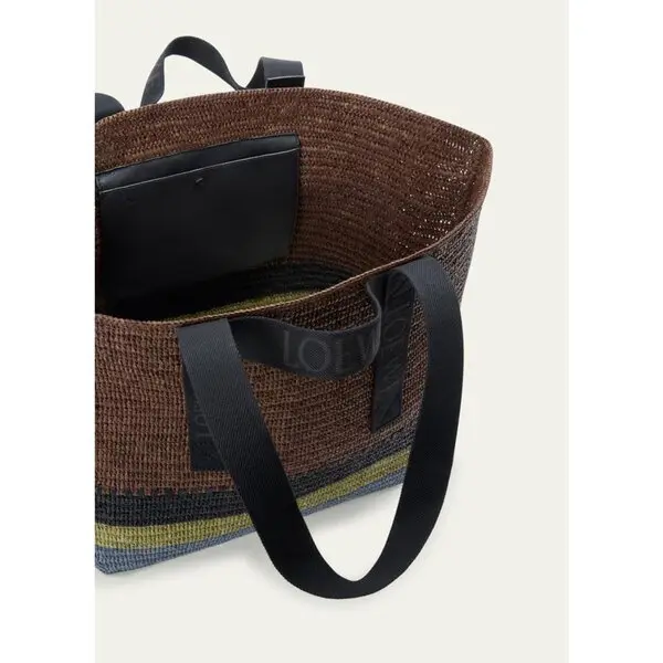 Loewe Fold Raffia Shopper Tote
