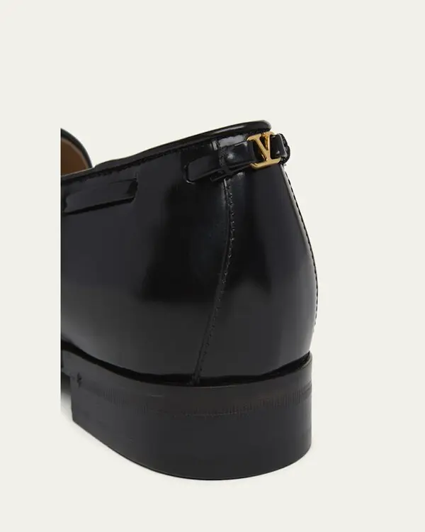 Valentino Garavani Bowshire Leather Loafers