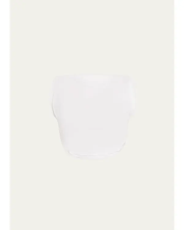 A.L.C. Mae Cropped High-neck Top - White