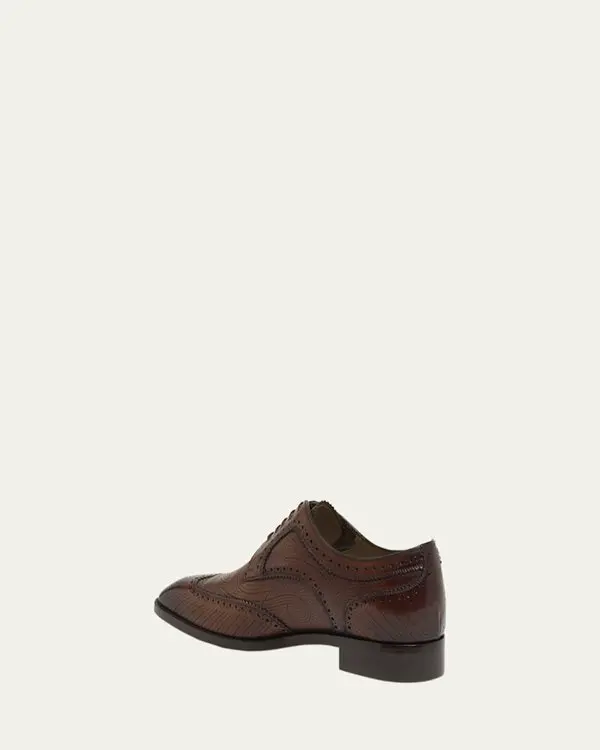 CHRISTIAN LOUBOUTIN Grave Wingtip Brogue Leather Derby Shoes