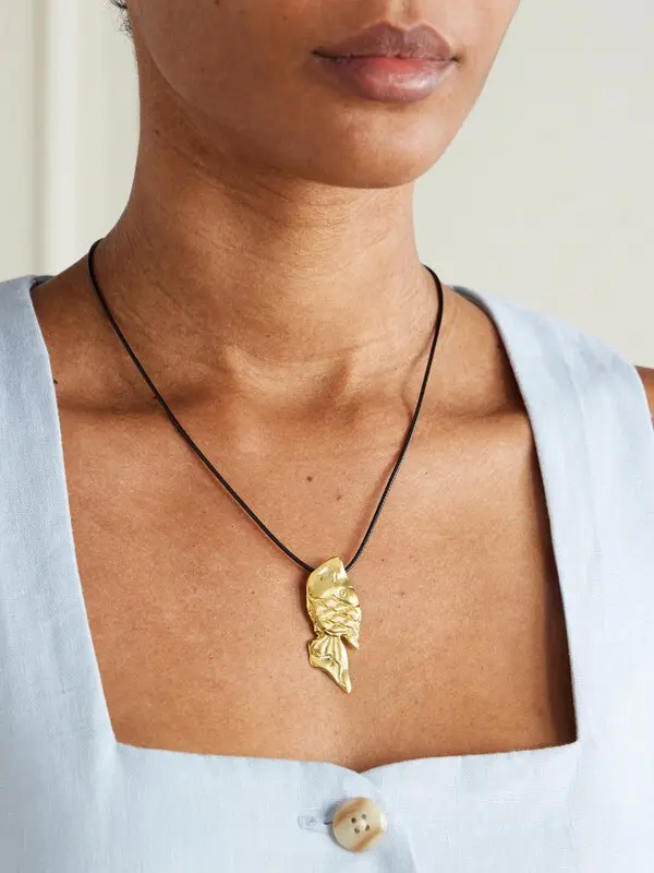 YSSO Pisces Recycled-plated Cord Necklace