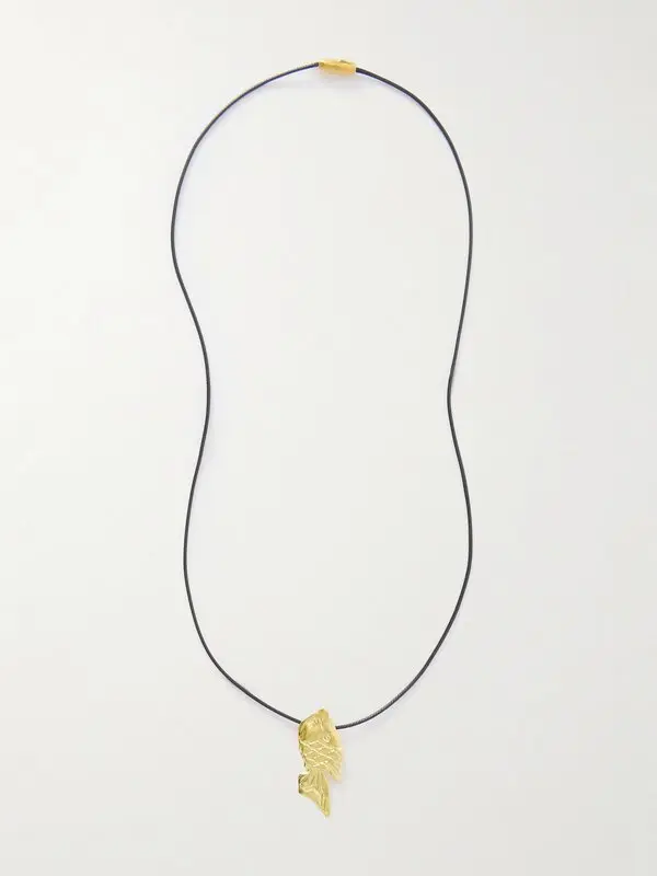 YSSO Pisces Recycled-plated Cord Necklace