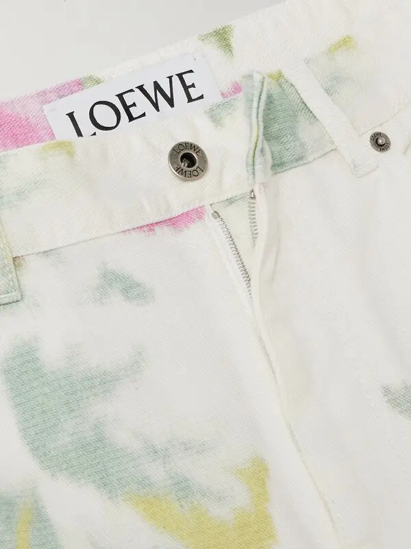 Loewe Floral-print High-rise Straight-leg Jeans