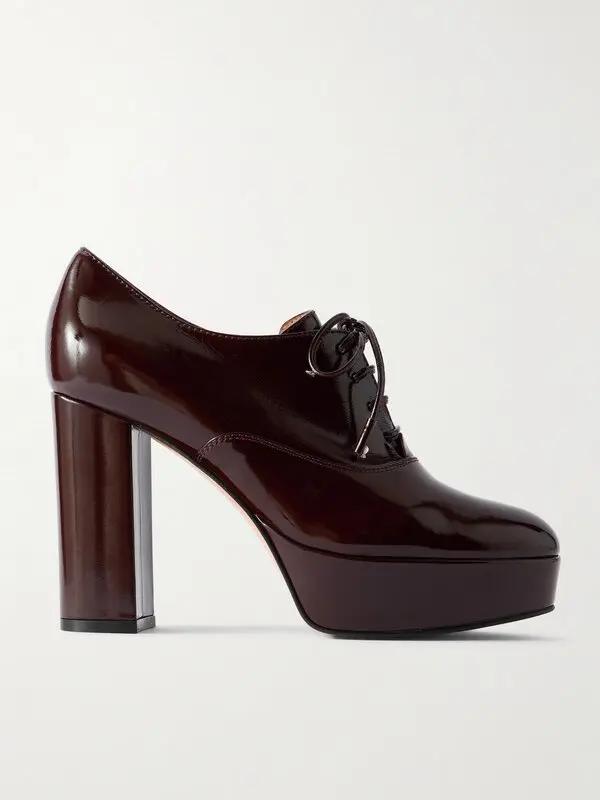 GIANVITO ROSSI 70 Patent-leather Platform Oxford Pumps