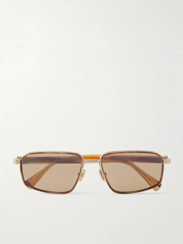 Brunello Cucinelli Square Frame Sunglasses - Gold