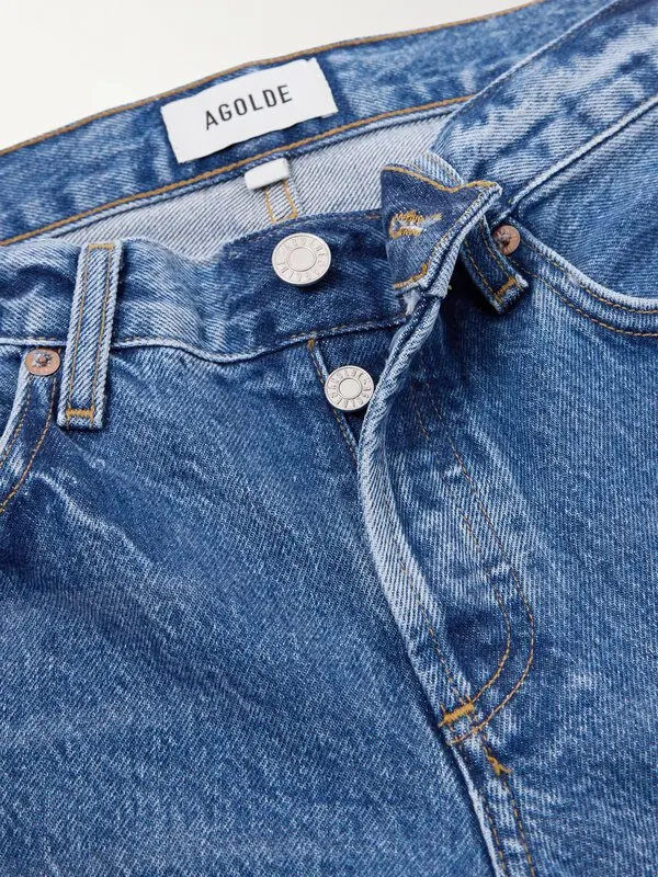 AGOLDE Low-rise Distressed Straight-leg Jeans