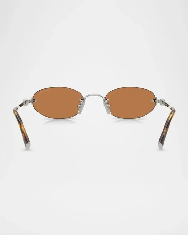 Miu Miu Rimless Oval Sunglasses