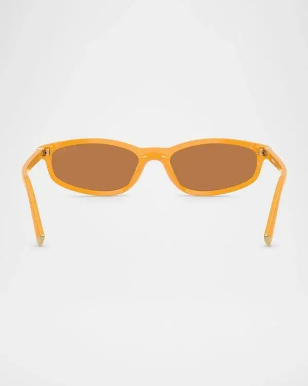 Miu Miu Acetate Oval Sunglasses