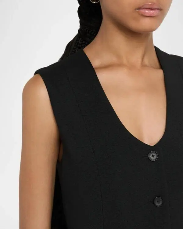 BY MALENE BIRGER Merlin Tailored Flare-hem Waistcoat - Black