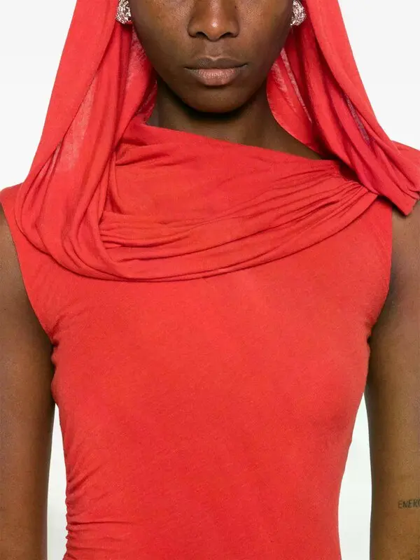 MANURI Draped One-shoulder Dress