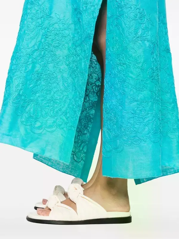 Ermanno Scervino Lace-trimmed Linen Dress