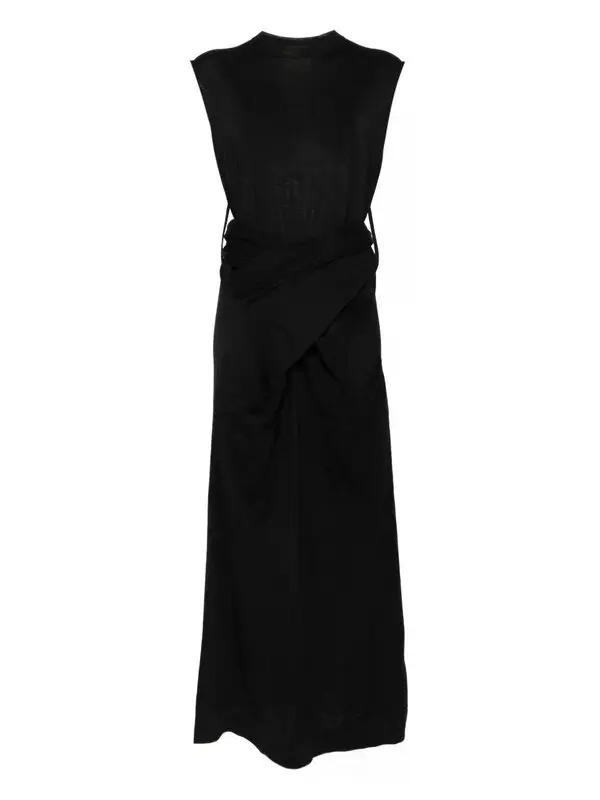 JIL SANDER Wrap-effect Wool Dress