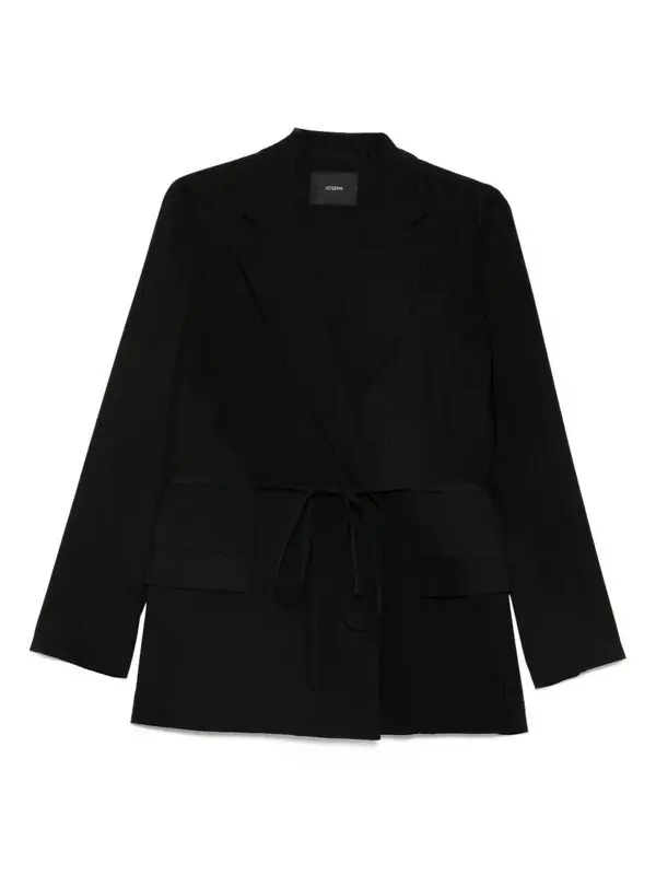 JOSEPH Tie-waist Pinstripe Jacket