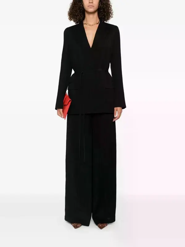 JOSEPH Tie-waist Pinstripe Jacket