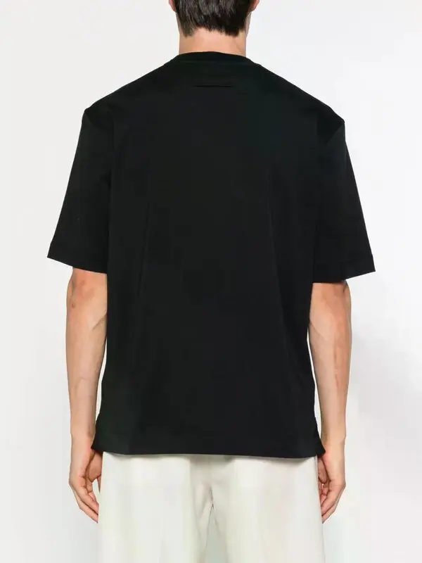 Zegna Crew-neck Short-sleeve T-shirt - Black